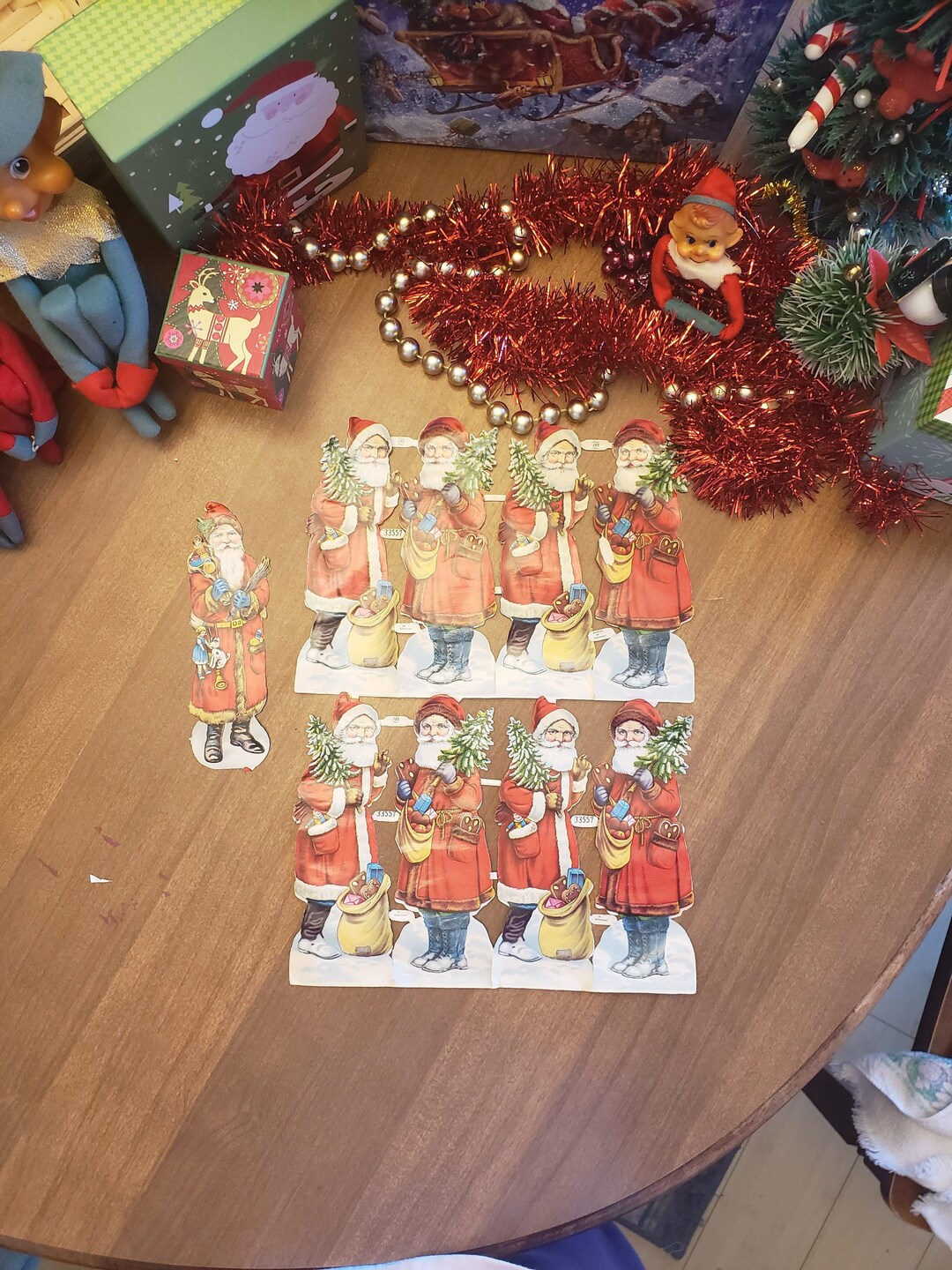 Christmas Paper Die Cut Sheet of Santa Claus, St. Nicholas, St. Nick ...