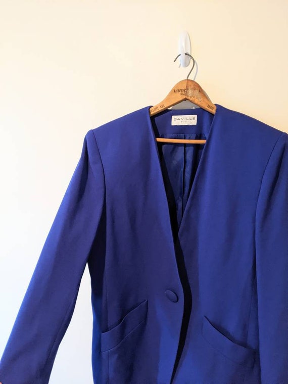 80s Bright Purple Statement Blazer Jacket - Gem