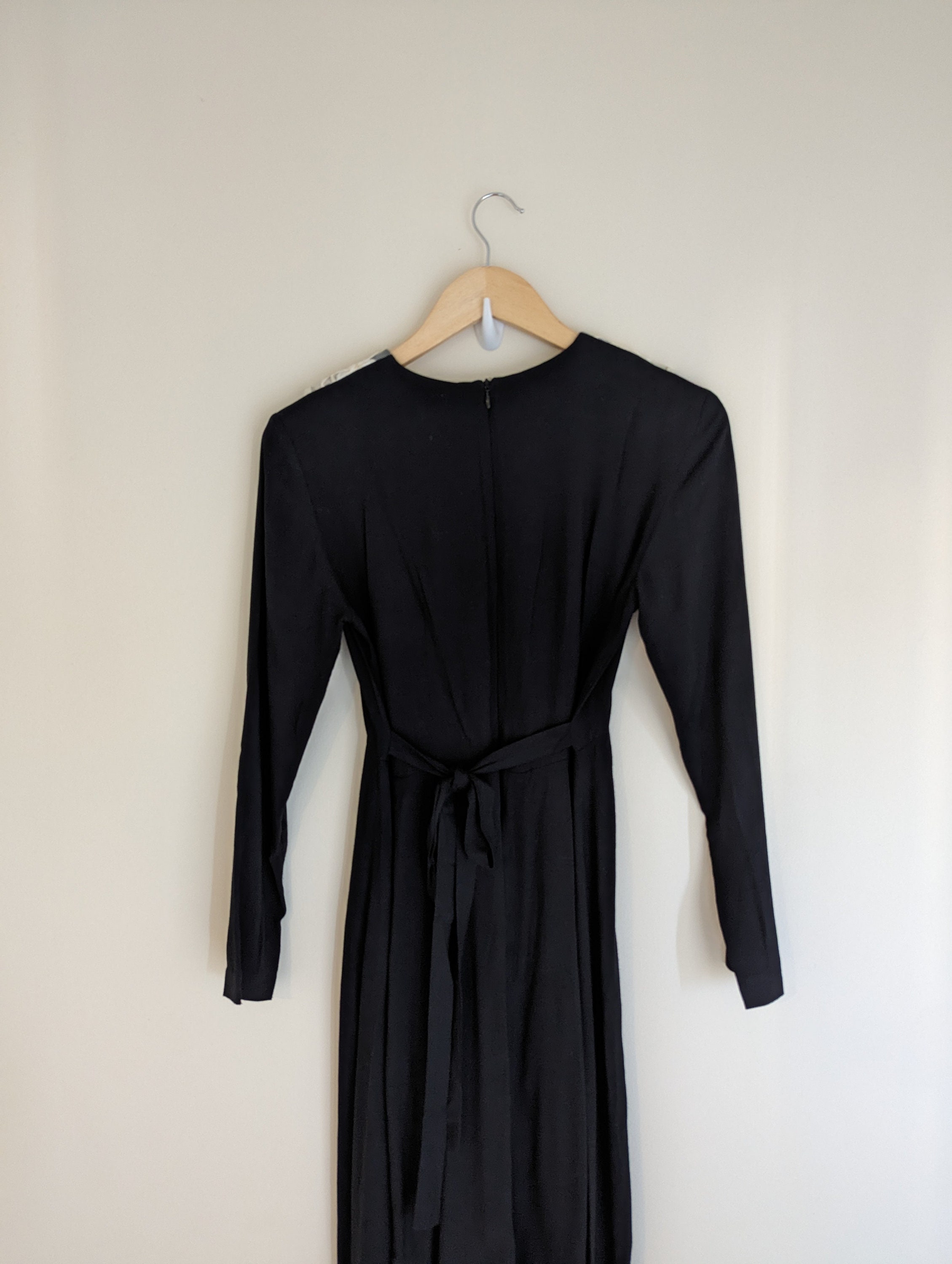 Vintage 80s Dark Academia Goth Nun Dress - Modest Schoolgirl Maxi Dress ...
