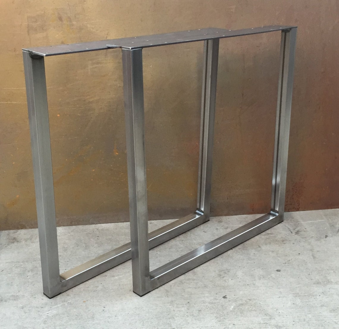 Steel Iron Metal Table Legs U Shape Set of 2 | Etsy