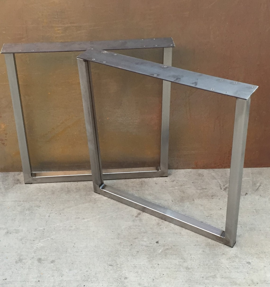 Steel Iron Metal Table Legs U Shape Set of 2 - Etsy