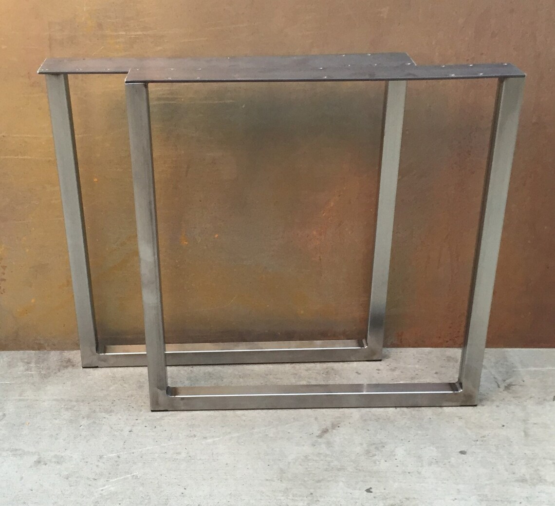 Steel Iron Metal Table Legs U Shape Set of 2 - Etsy