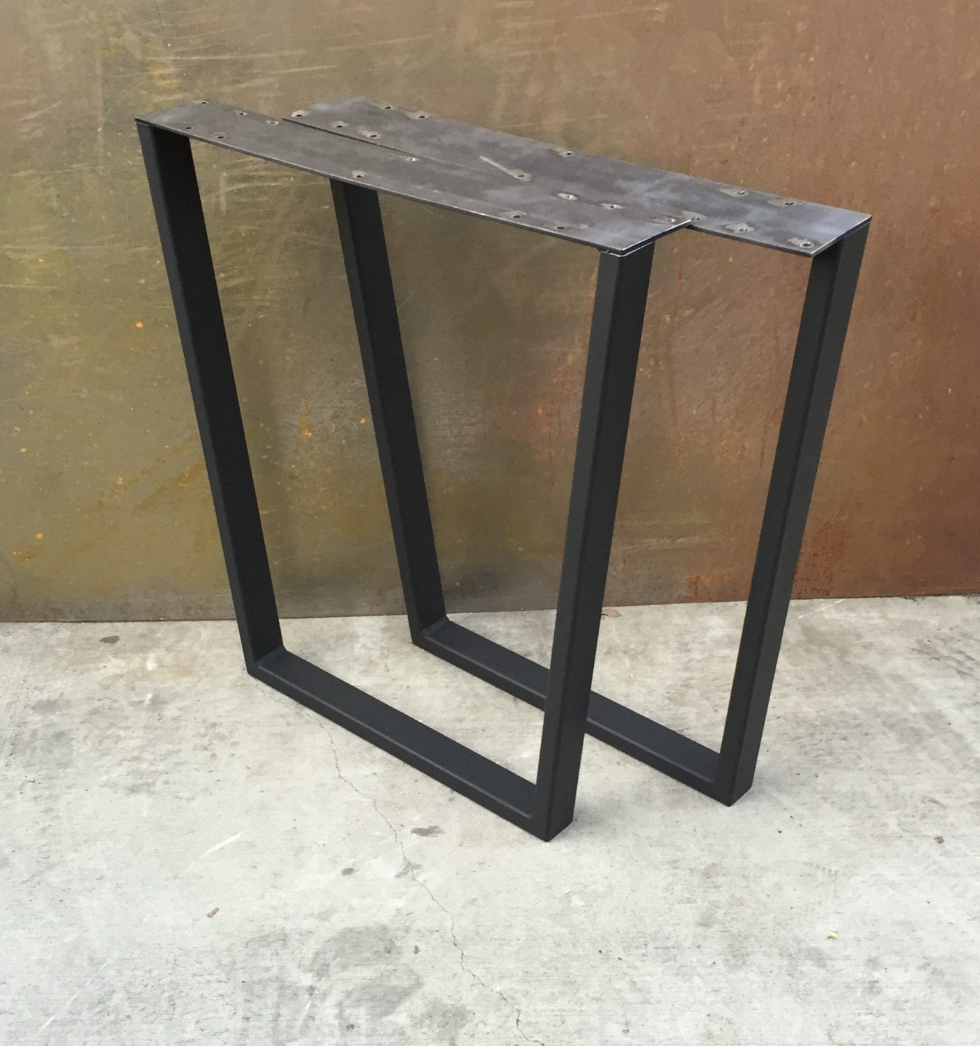 Steel Table Legs Taper Set of 2 Any Size - Etsy