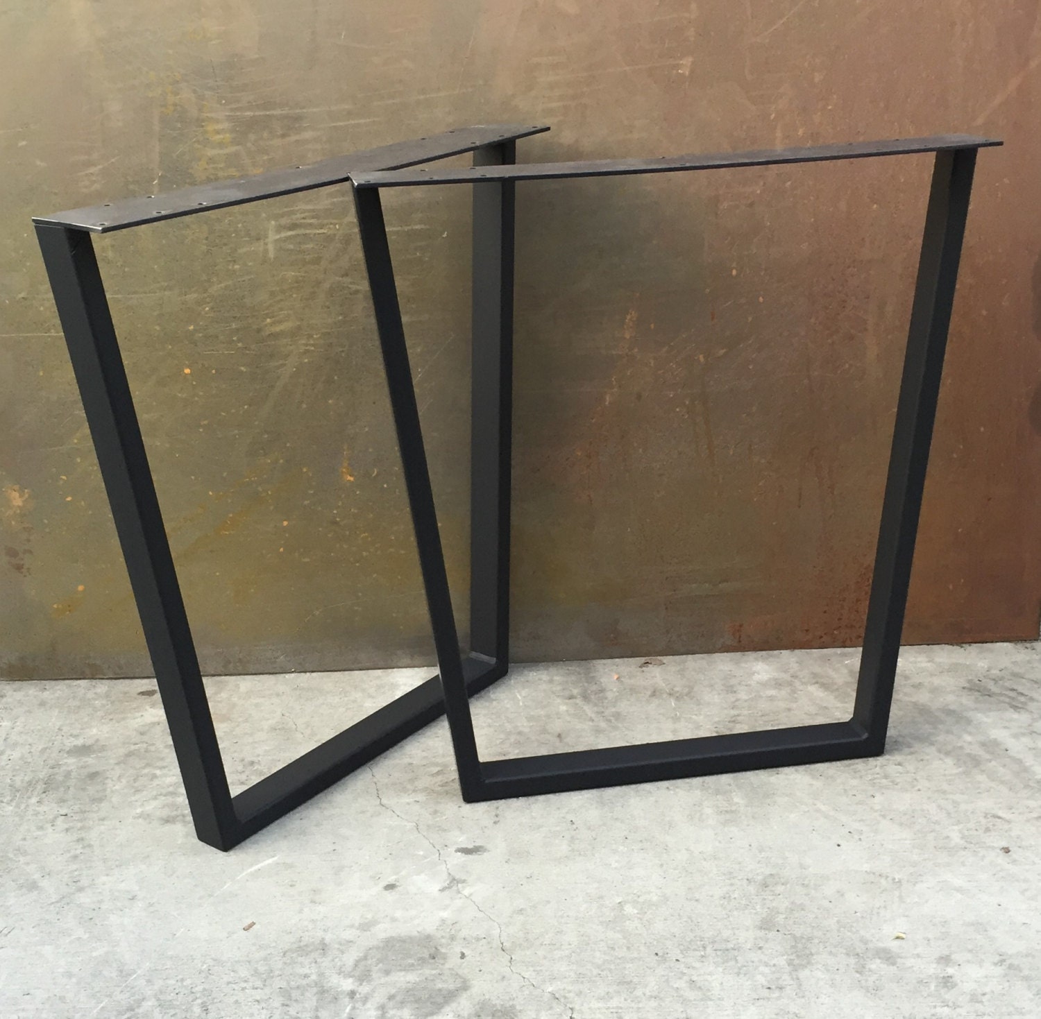 Steel Table Legs Taper Set of 2 Any Size - Etsy