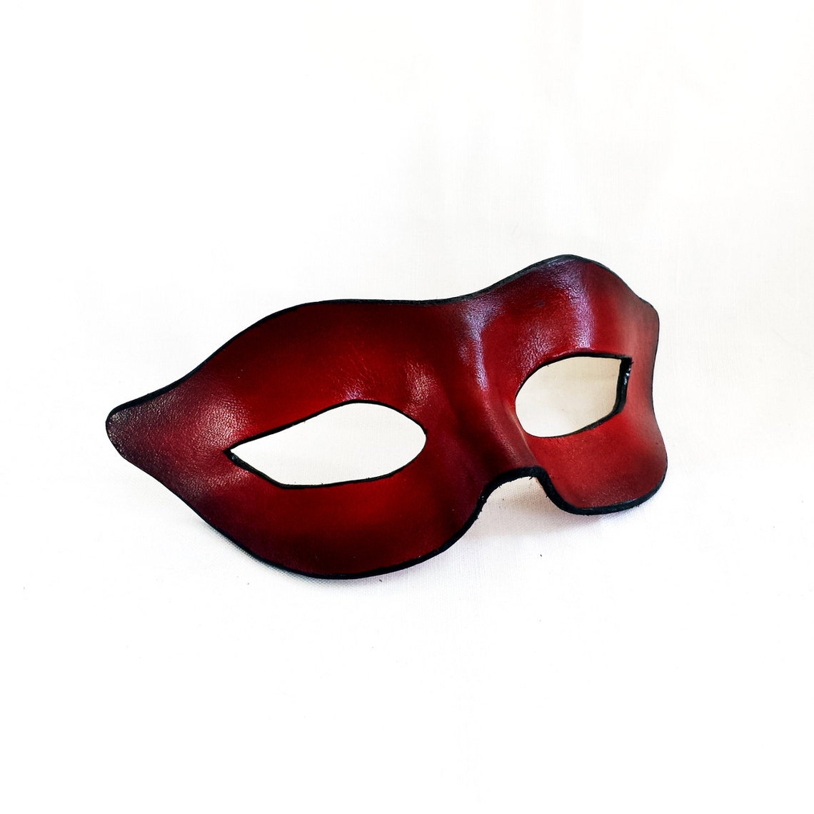 Red Leather Mask Sexy Red and Black Cat Mask for Cosplay | Etsy