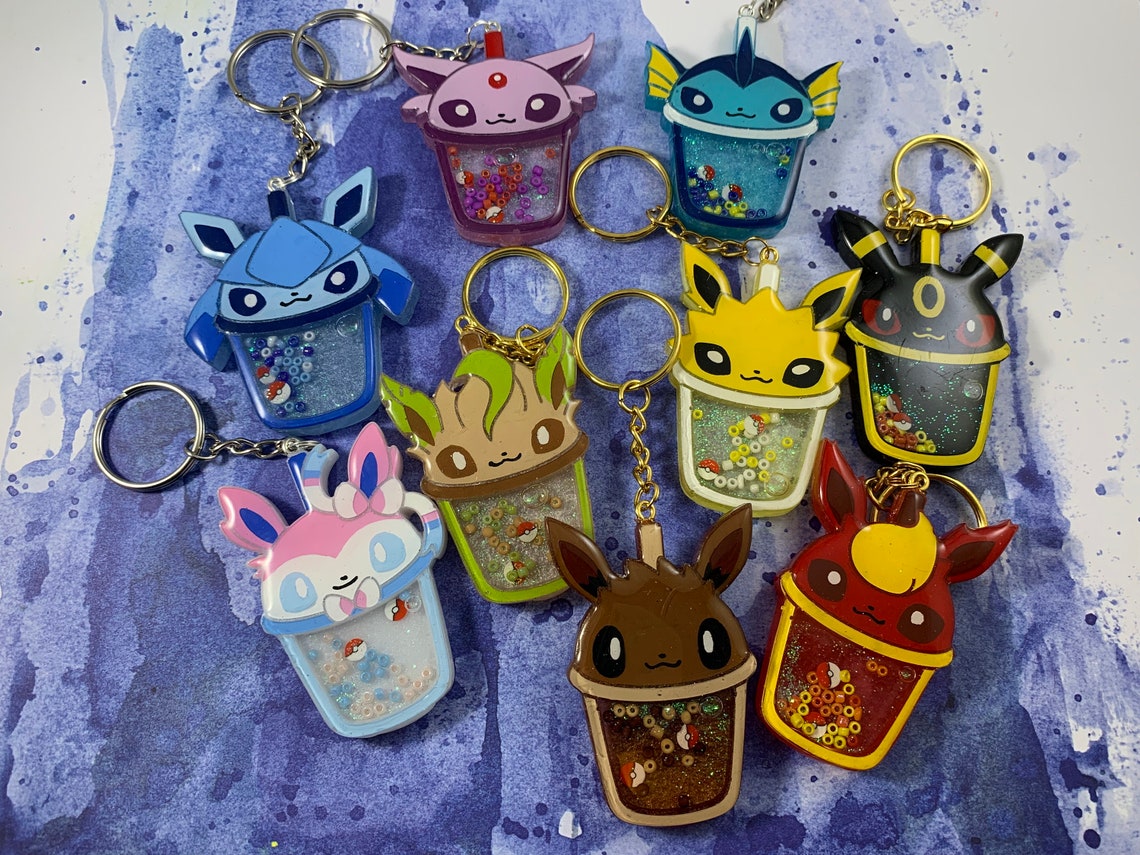 Made to Order Boba Tea Eeveelutions Resin Shaker Anime - Etsy