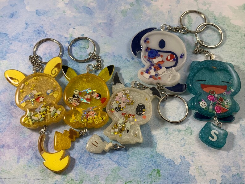 Made to Order Full Body Pocket Monster Keychains Resin - Etsy