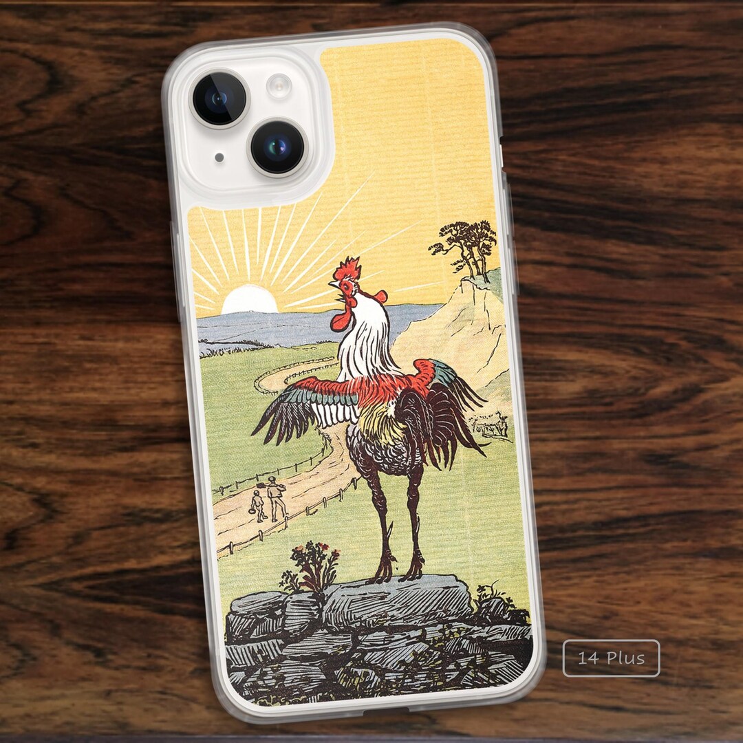 Story Book iPhone Case With Vintage Art Drawing of Chicken Rooster by ...