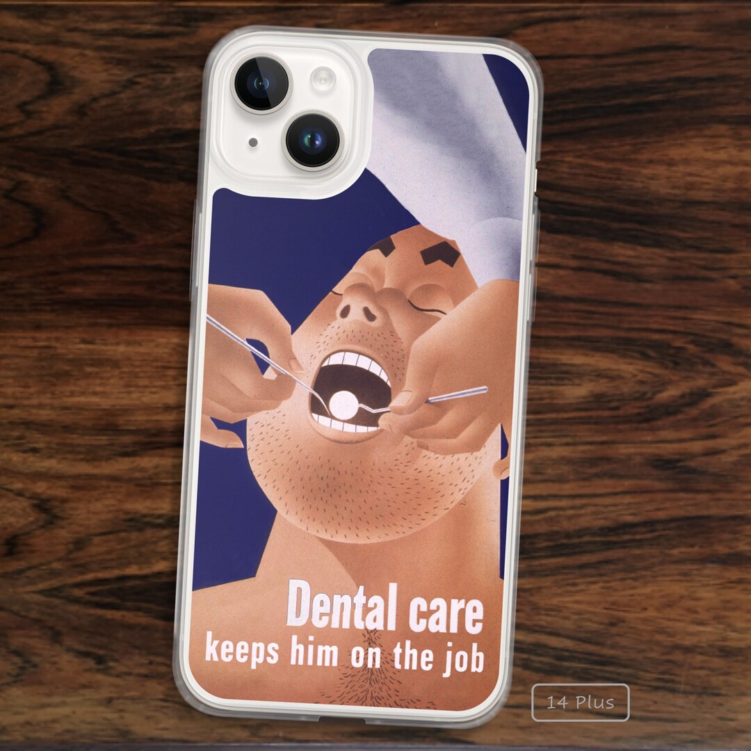 Vintage iPhone Case With Health Poster for Dentists, Hygenists, Workers ...