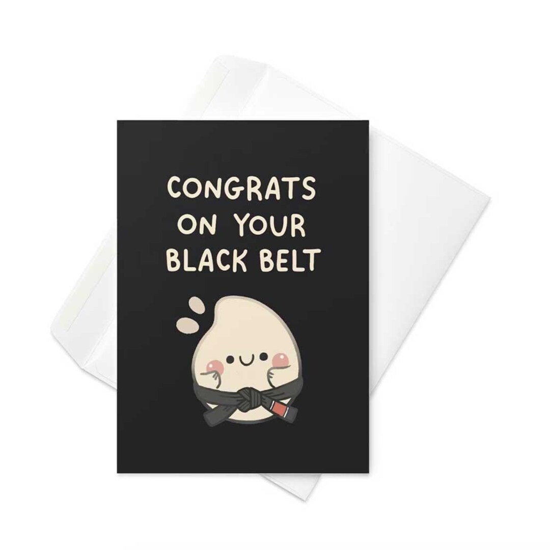 Congrats Black Belt Card: Jiu Jitsu, Judo, Karate - Etsy