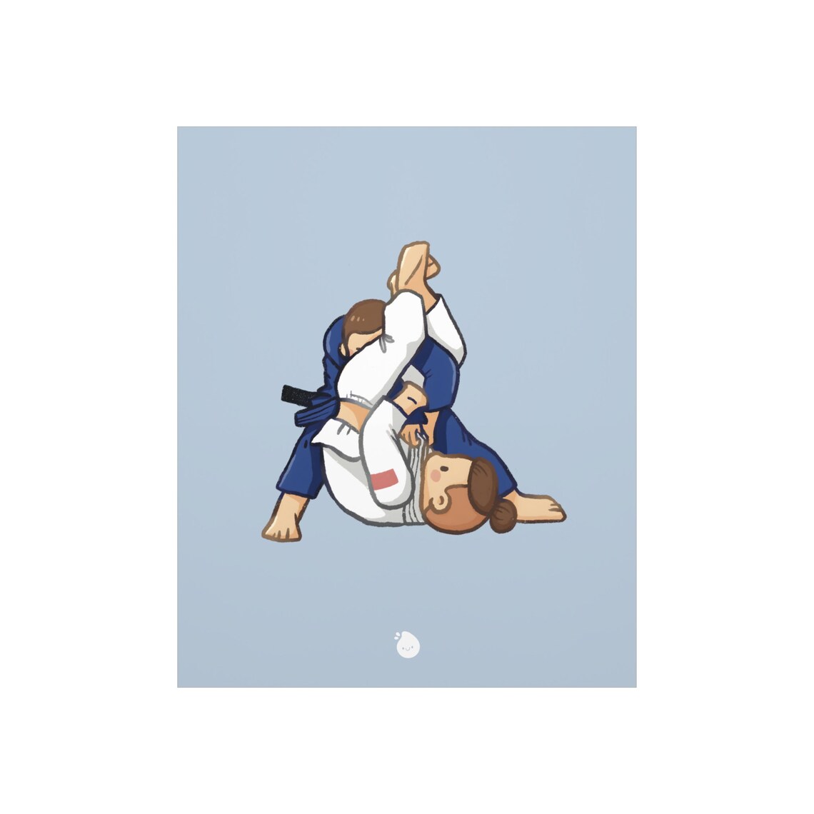 BJJ Armbar Cute Art Print Jiu Jitsu Poster, BJJ Submission, Cute Bjj ...