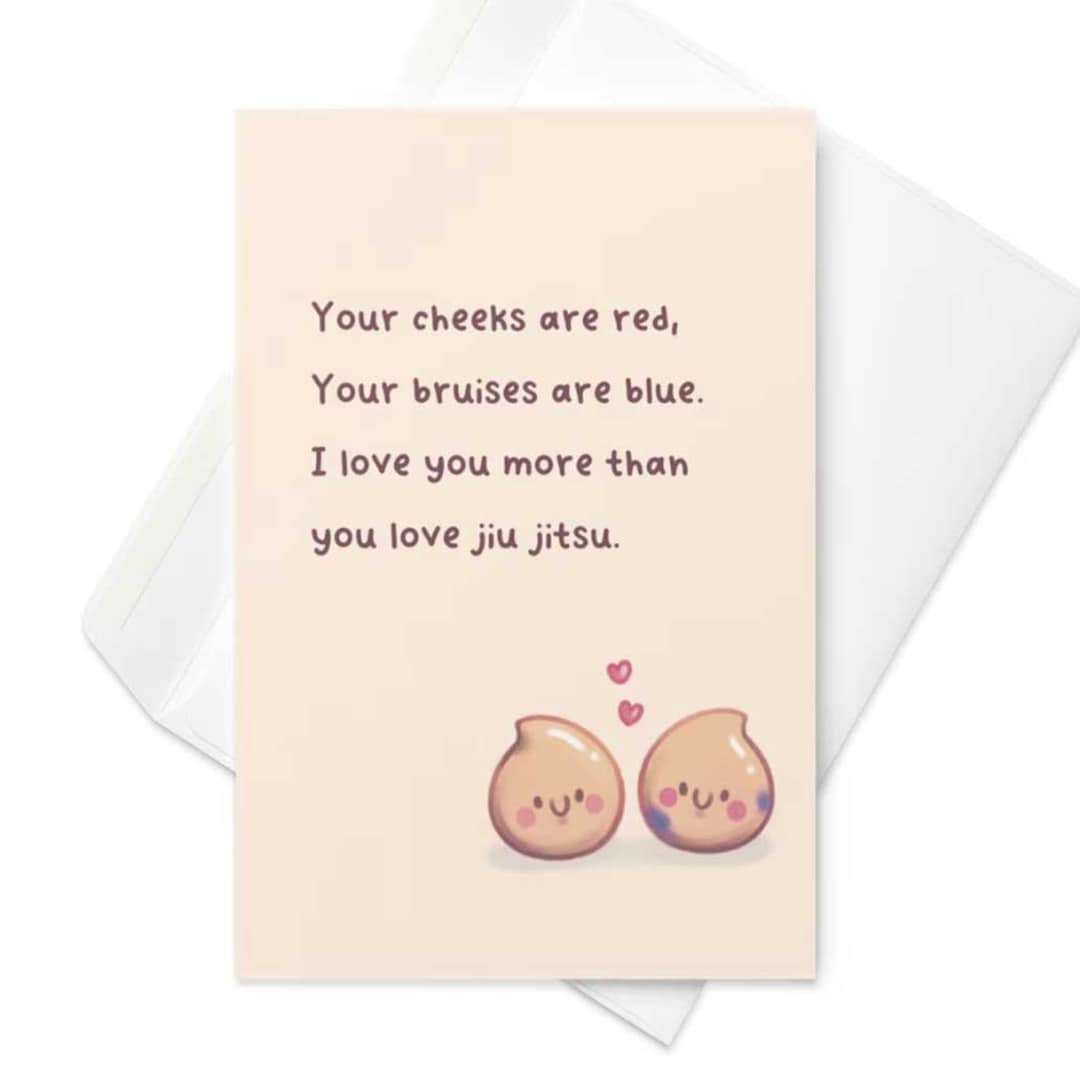 Funny Jiu Jitsu Valentines Day Card: BJJ Love - Etsy