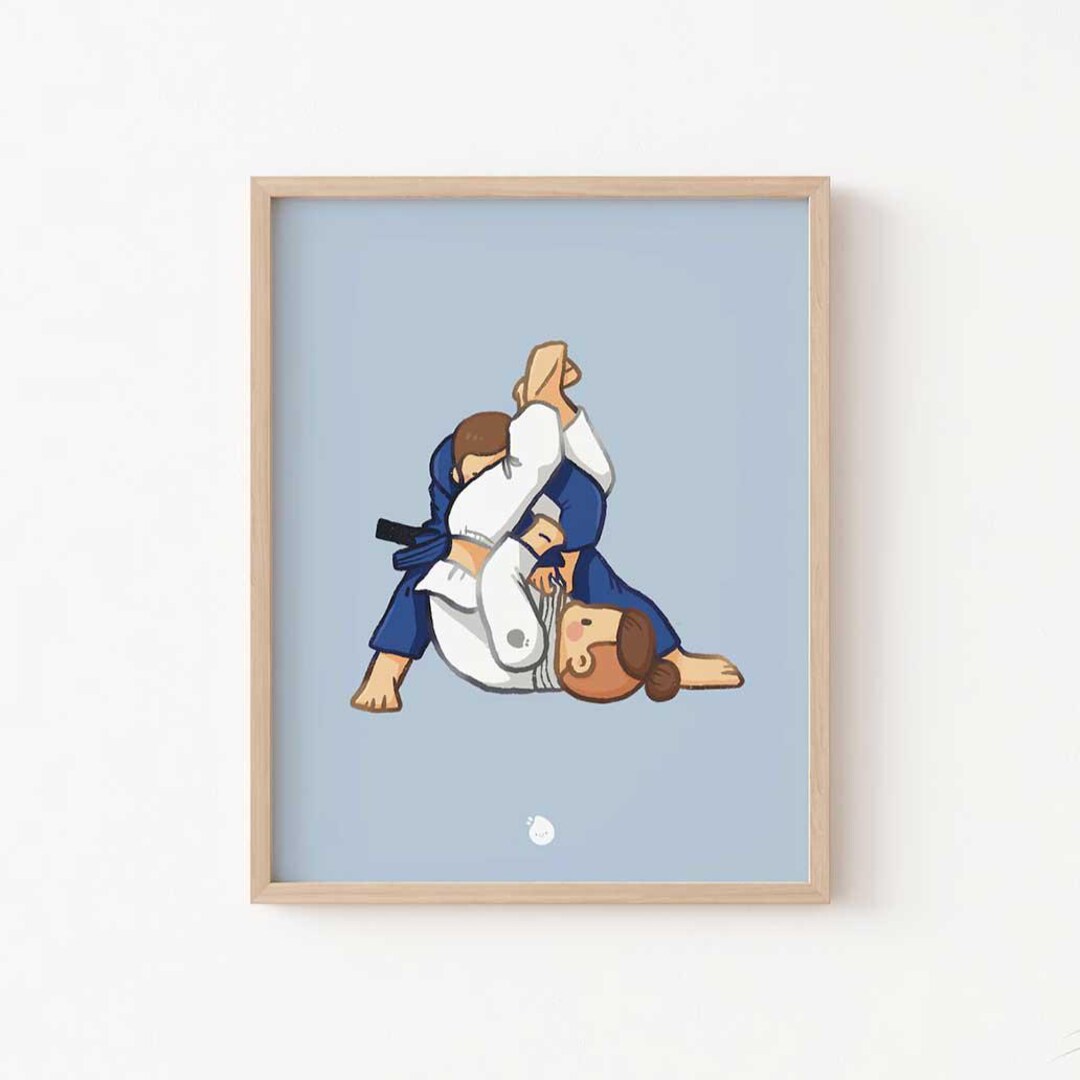 BJJ Armbar Art Print | Jiu Jitsu Submission Poster - Etsy