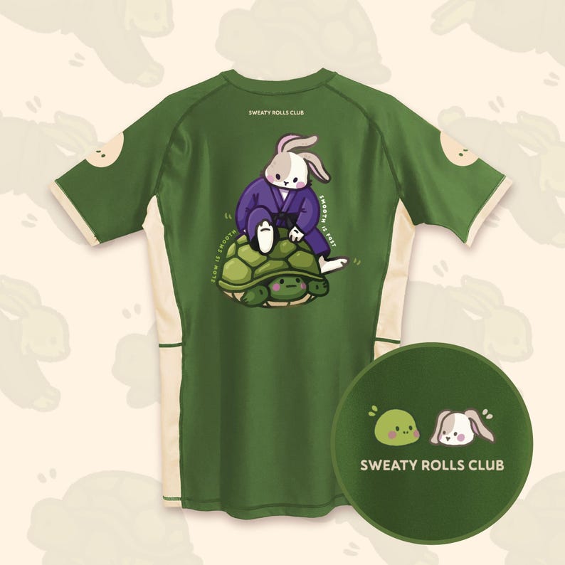Tortoise Vs Hare Jiu Jitsu Rash Guard: Turtle Rabbit BJJ Rashie - Etsy