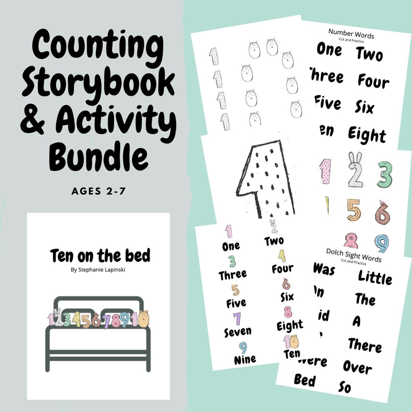 Counting Storybook & Activity Bundle - Etsy