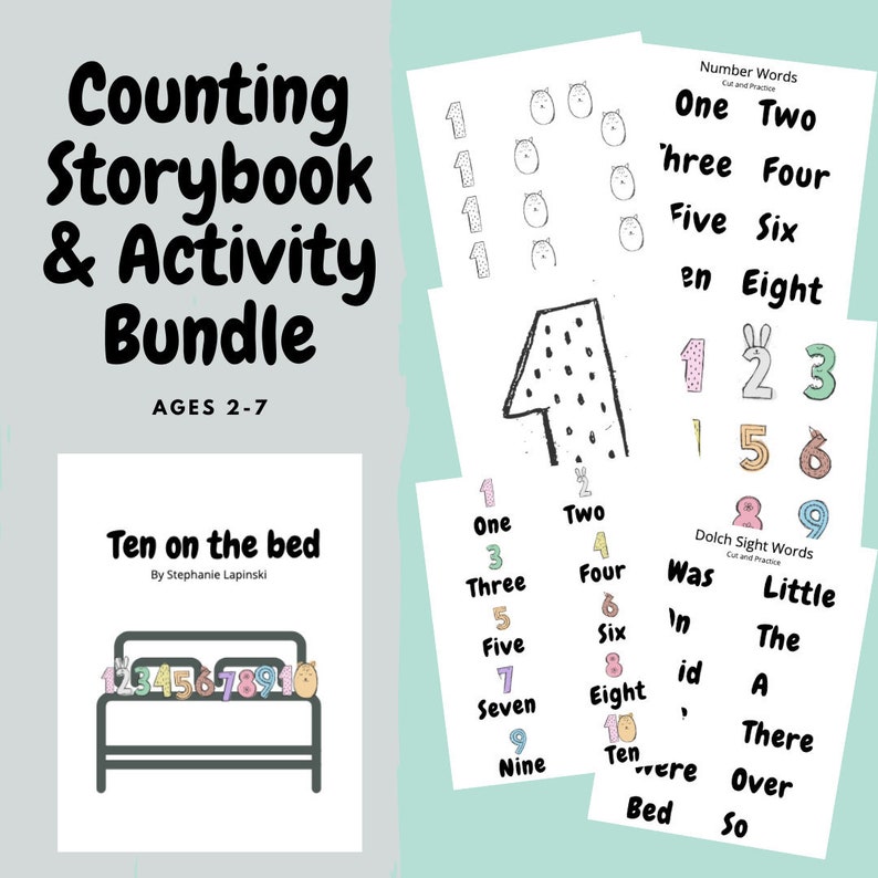 Counting Storybook & Activity Bundle - Etsy