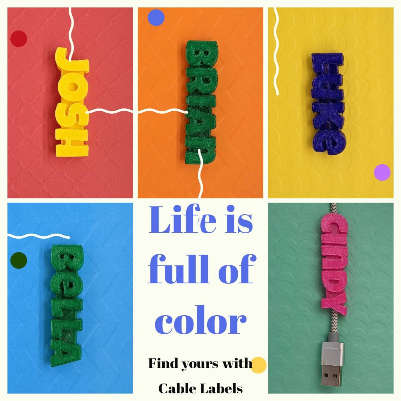 Cable Labels: Custom Name Tags for Your Charging Cables | Etsy