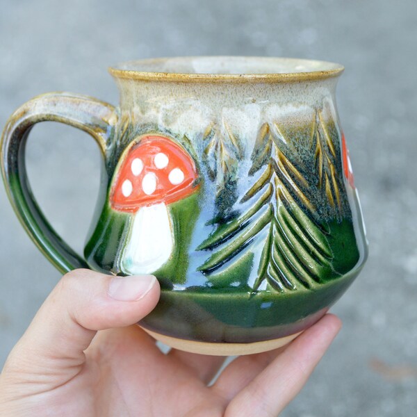 Mushroom Mug Handmade - Etsy