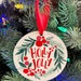 Holly Jolly - Christmas Ornament - Etsy