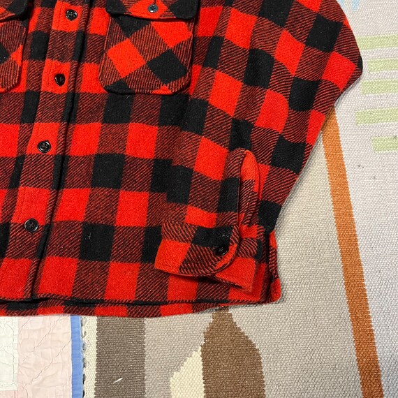 Vintage 60s 70s Montgomery Ward Buffalo Plaid Wool Fl… - Gem