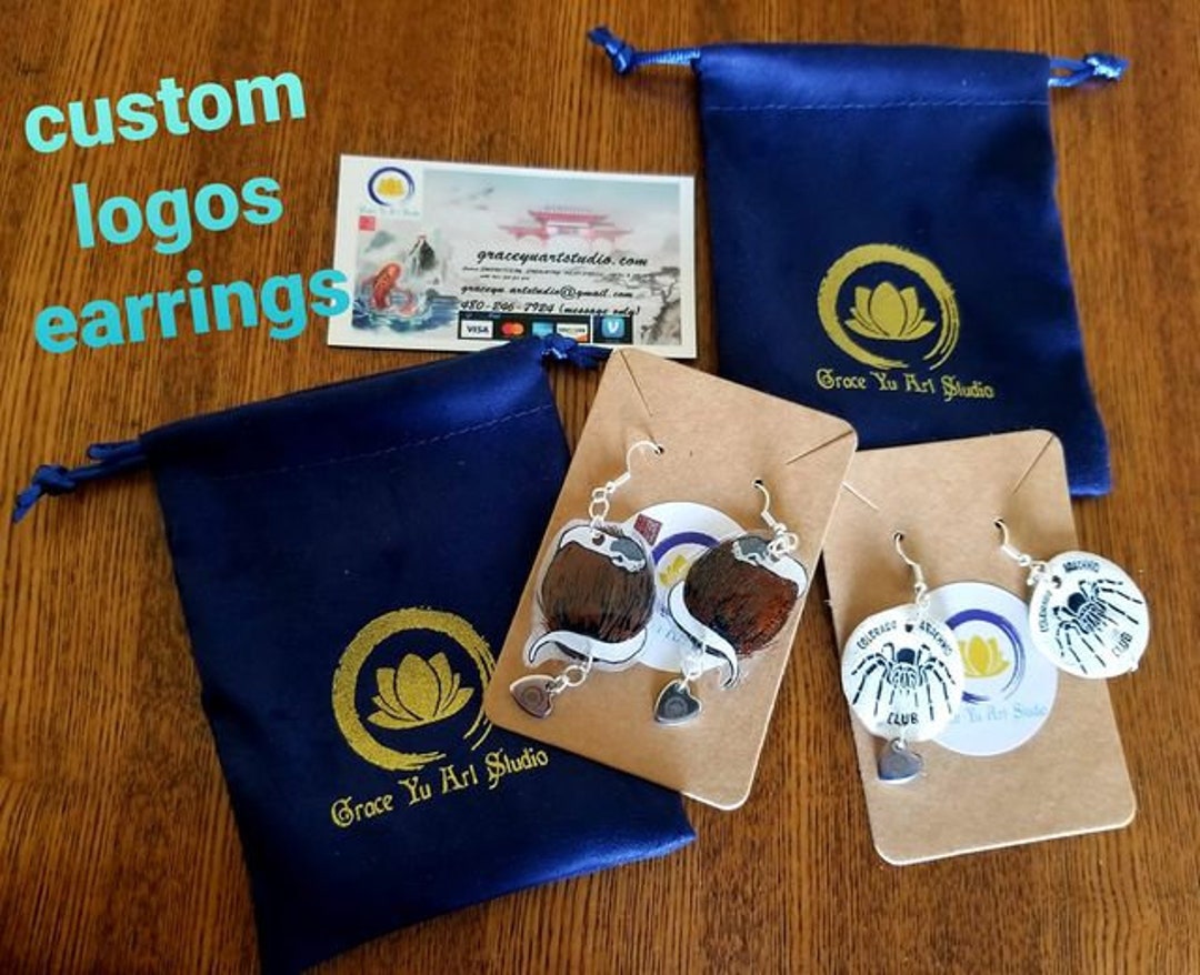 Custom Artwork/logo Earring - Etsy