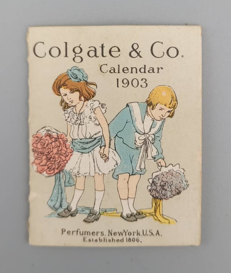Colgate & Co. Miniature Pocket Calendar Rare Vintage - Etsy