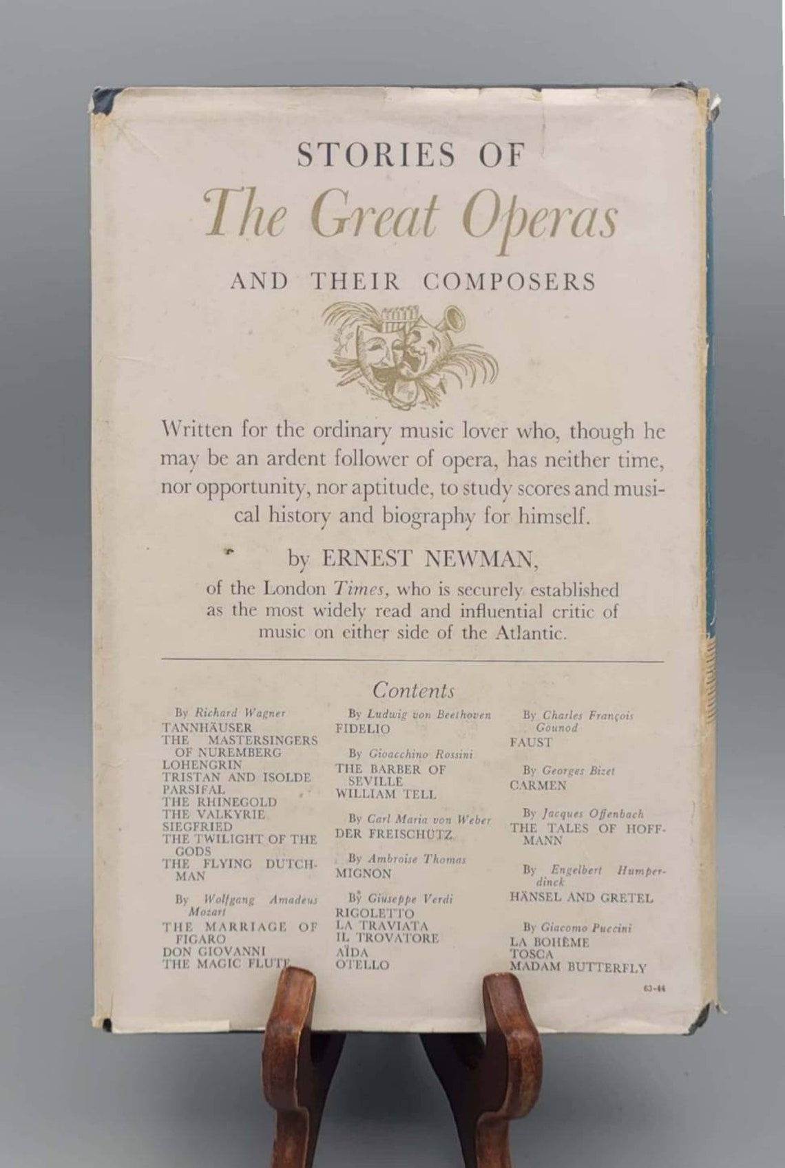 Ernest Newman, More Stories of Famous Operas, Vintage Book W/ Dust ...