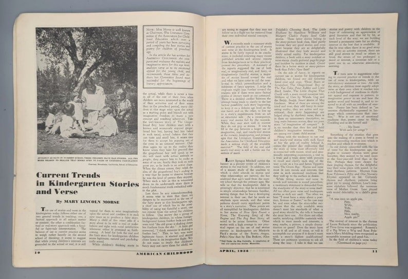 American Childhood, Art Projects on Drawing Paper, April Issue, Vintage ...