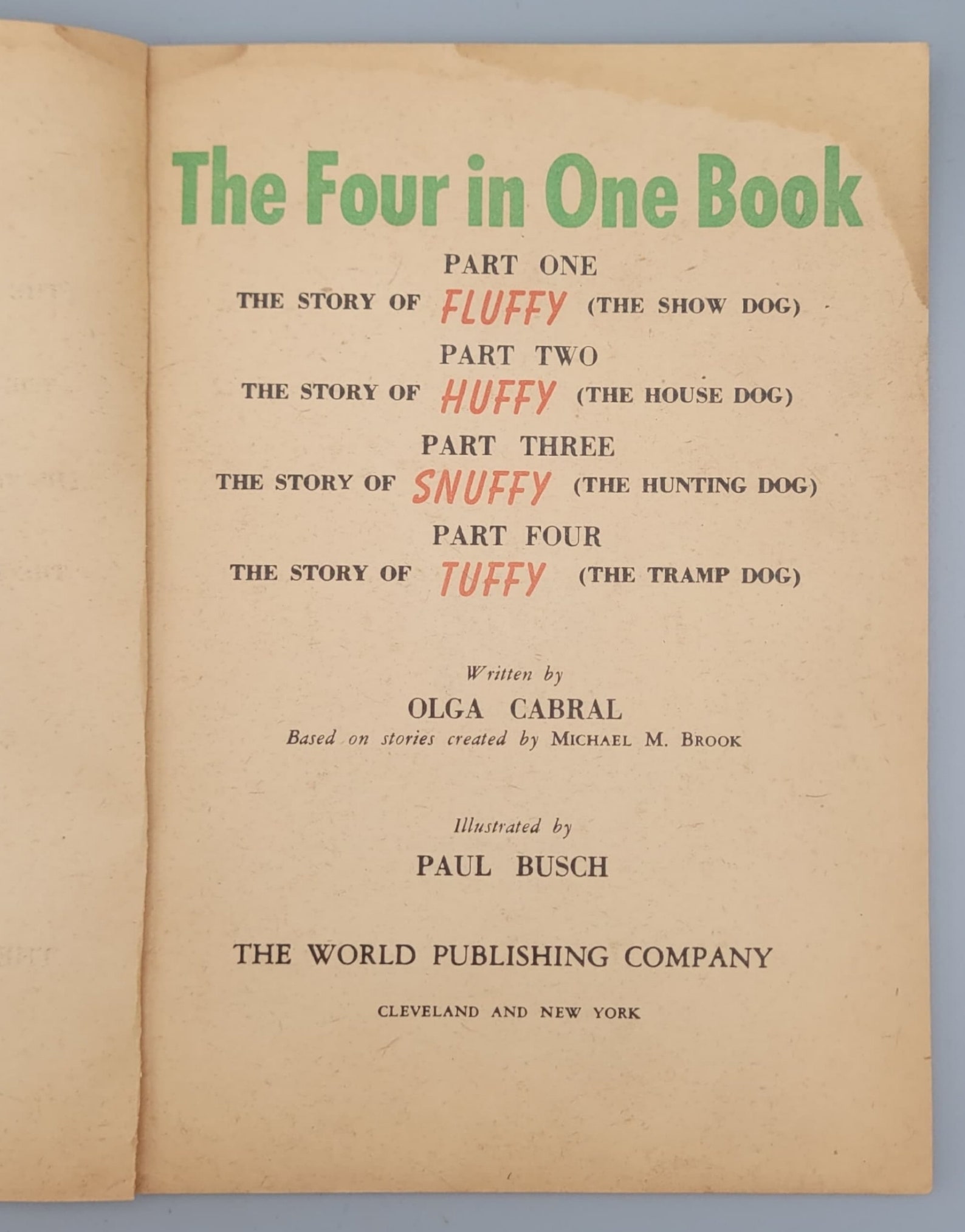 Olga Cabral, the Story of Fluffy (the Show Dog), Vintage Softcover ...