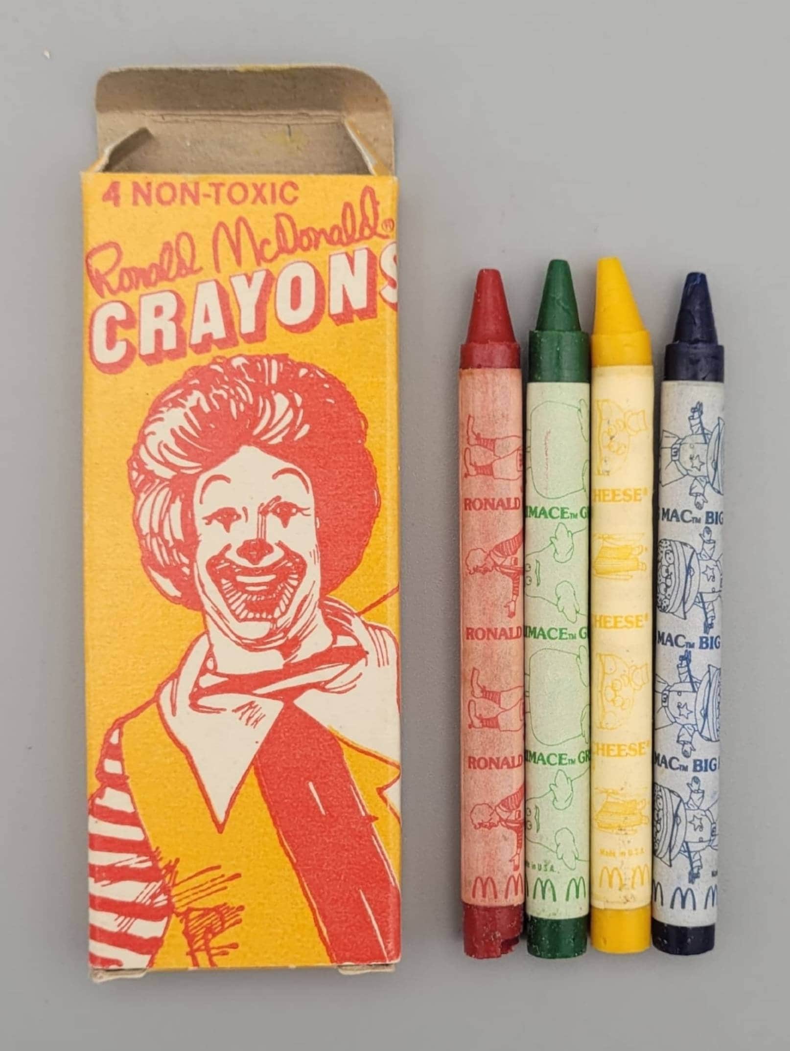 Ronald Mcdonald Crayons, Vintage Mcdonald's Happy Meal Toy, Full ...