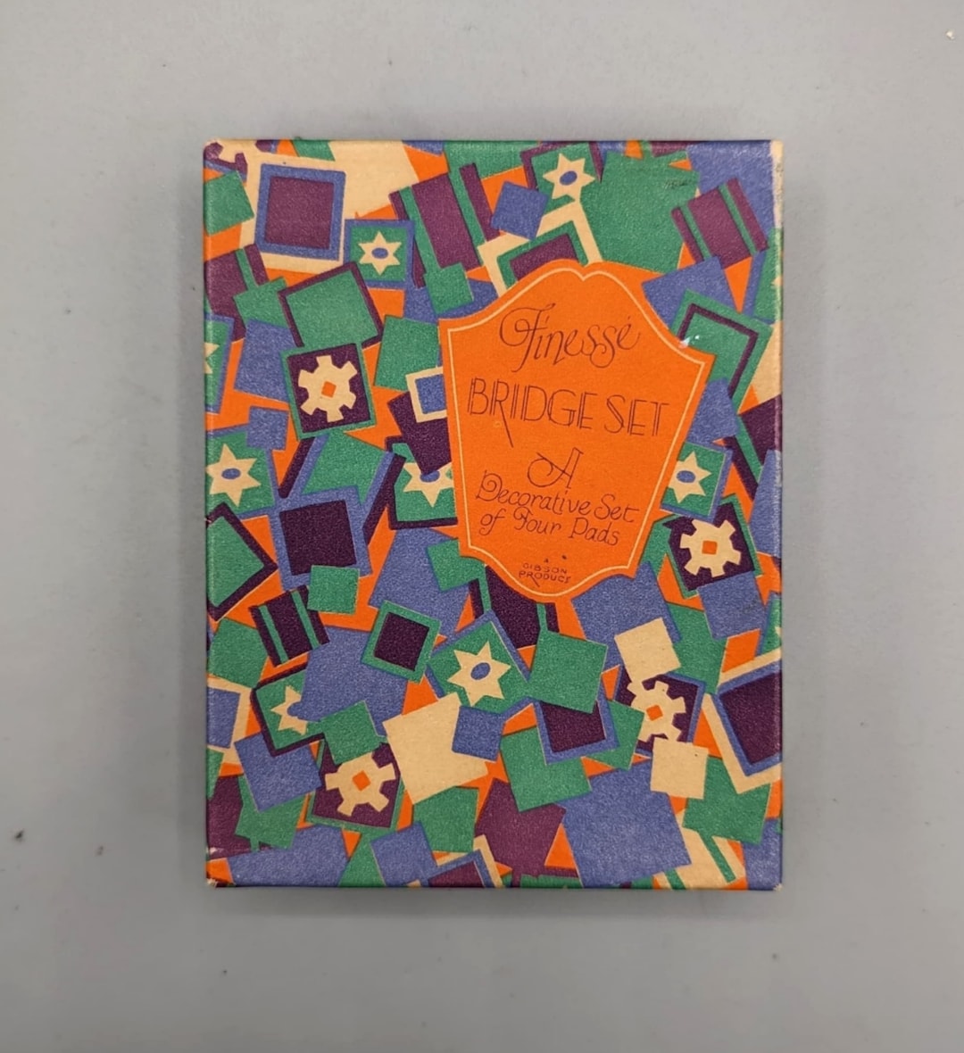 Gibson Finesse Bridge Set, Rare Vintage Art Deco Box Set W/ Four Blank ...