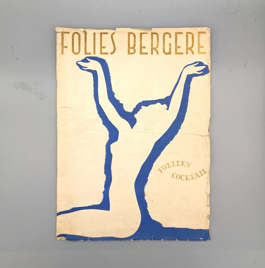Folies Bergere, Folies Cocktail, Rare Vintage French Cabaret Souvenir ...