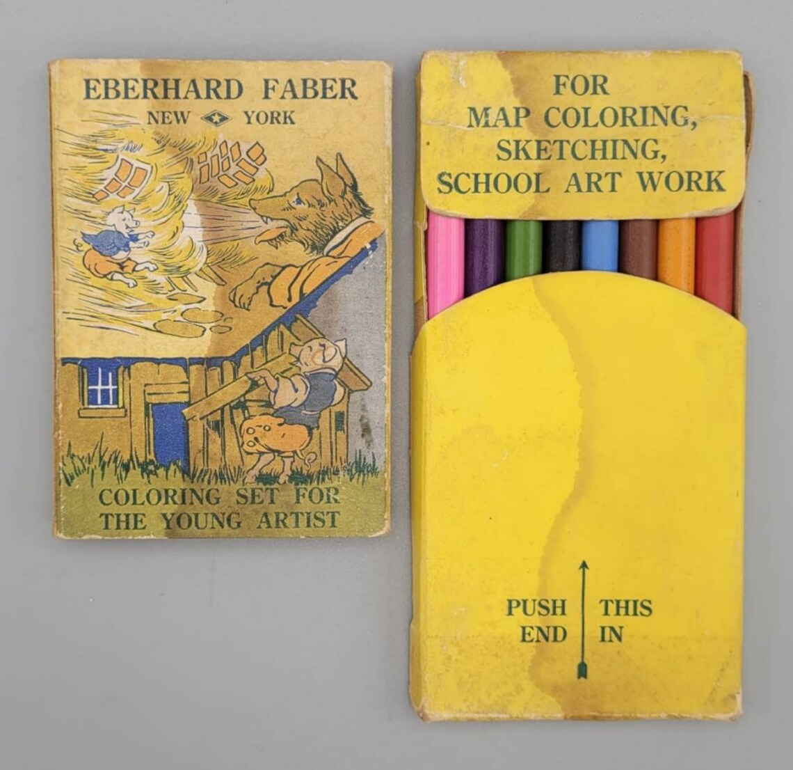 Eberhard Faber Three Little Pigs Pencils 174 Vintage Color - Etsy