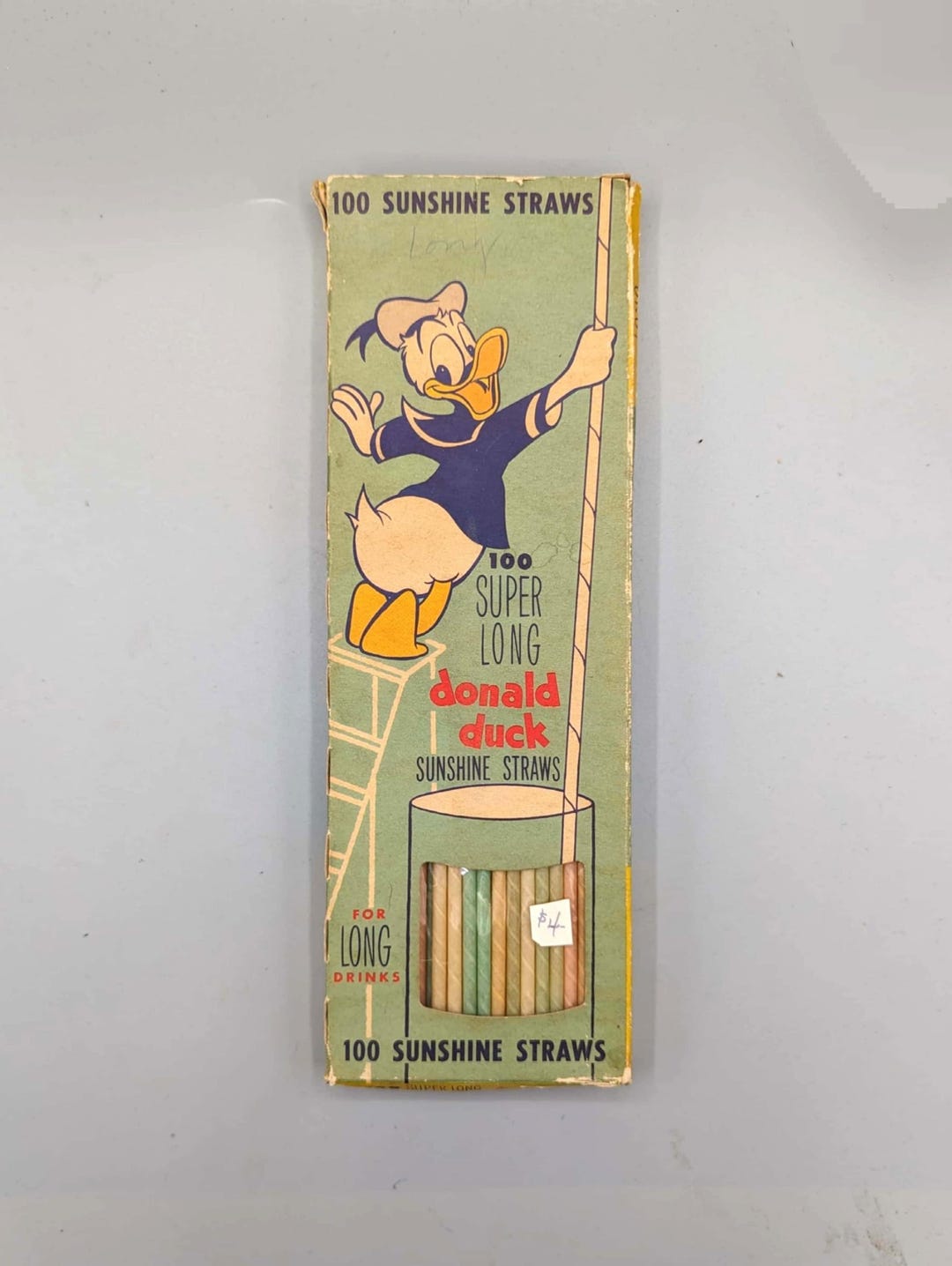 Walt Disney Productions, 100 Super Long Donald Duck Sunshine Straws ...