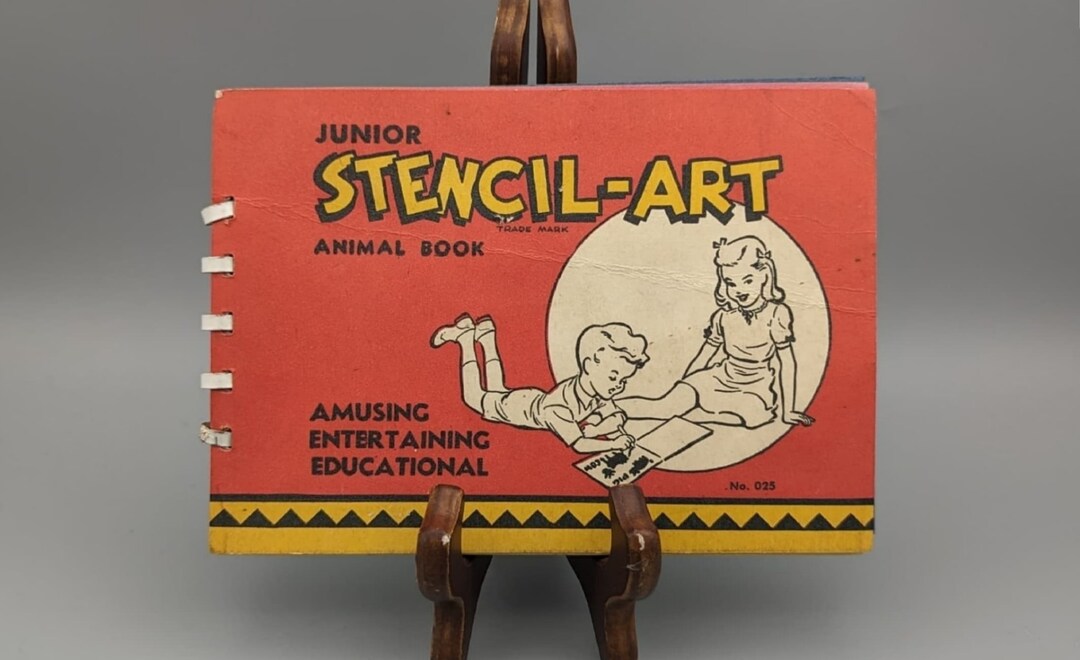 Junior Stencil-art Animal Book, Vintage Unused Children's Activity Book (1950) - Etsy