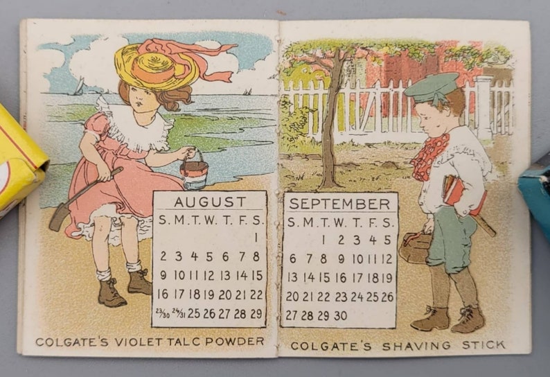 Colgate & Co. Miniature Pocket Calendar, Rare Vintage Advertising ...