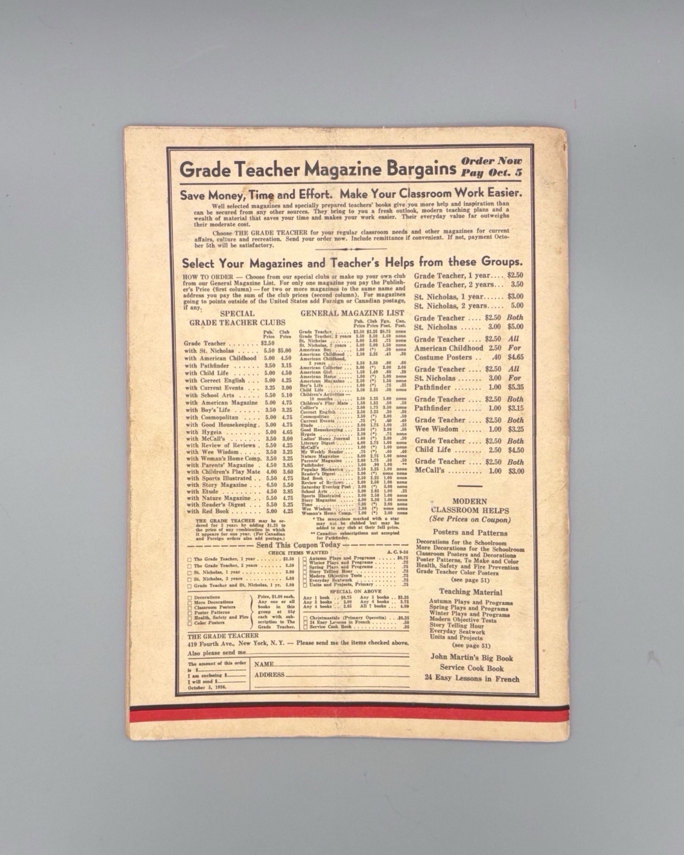 American Childhood Magazine, School & Home Issue, September, Vintage ...