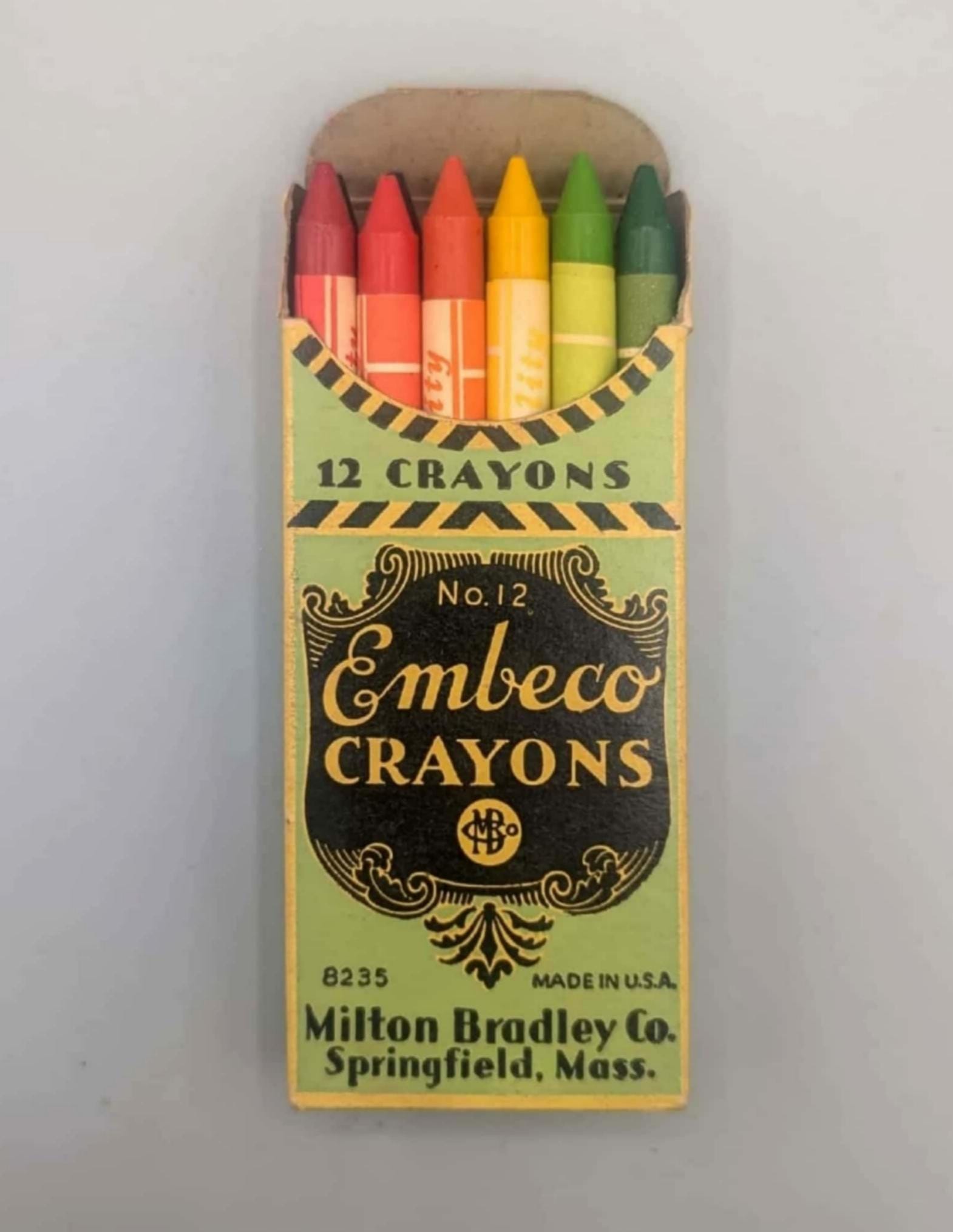 Milton Bradley Co., Embeco Crayons, No. 12, Rare Vintage Full & Unused ...