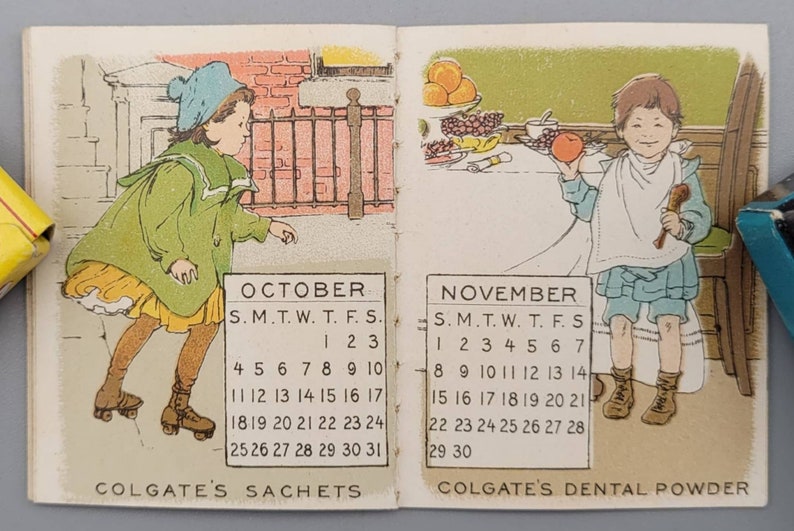 Colgate & Co. Miniature Pocket Calendar, Rare Vintage Advertising ...