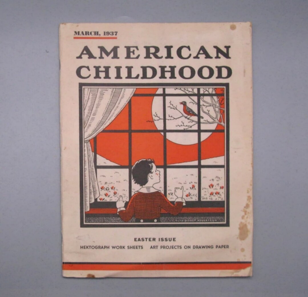 American Childhood, March Issue, Vintage Children's Education & Craft ...
