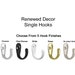Single Hooks Available in 5 Finishes Oiled Bronze Brushed Nickel Chrome ...