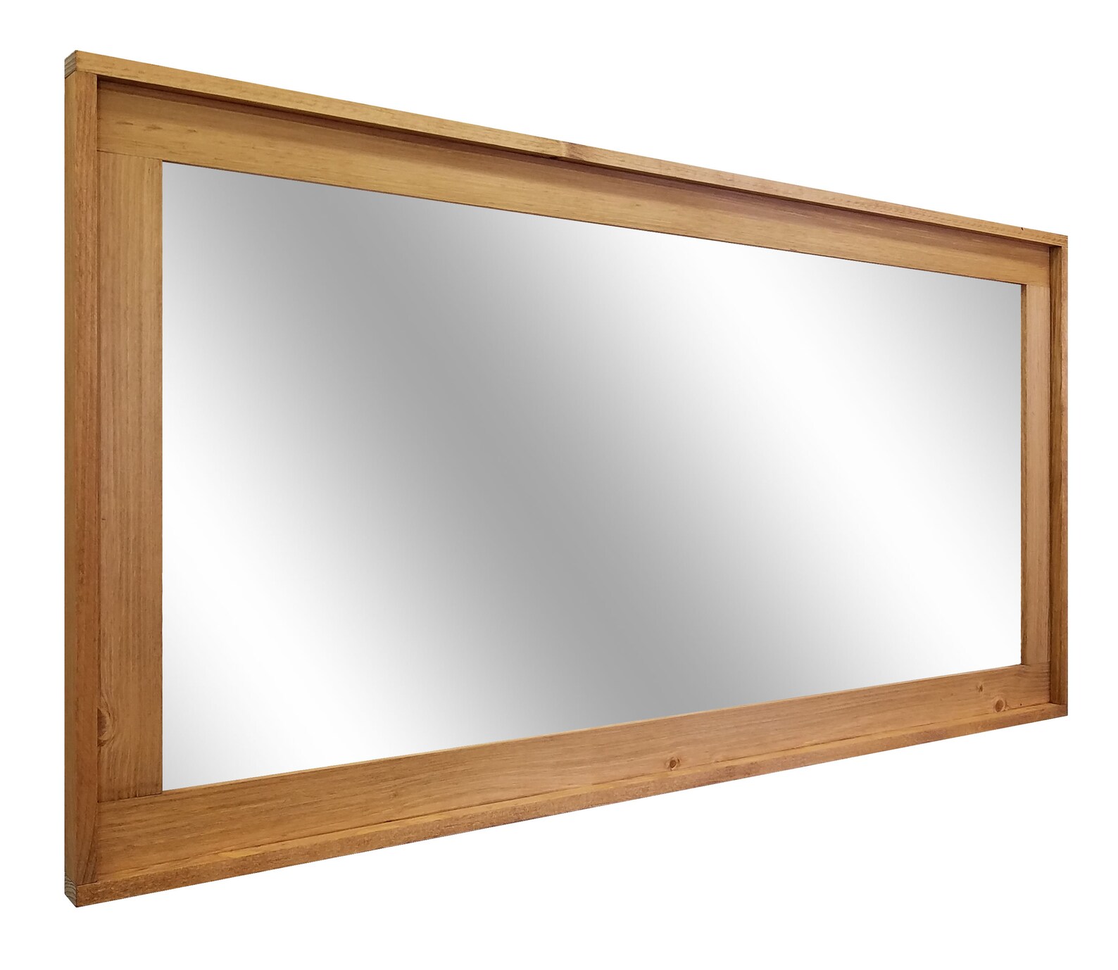 Ivyland Rustic Wood Framed Wall Mirror 20 Stain Colors - Etsy