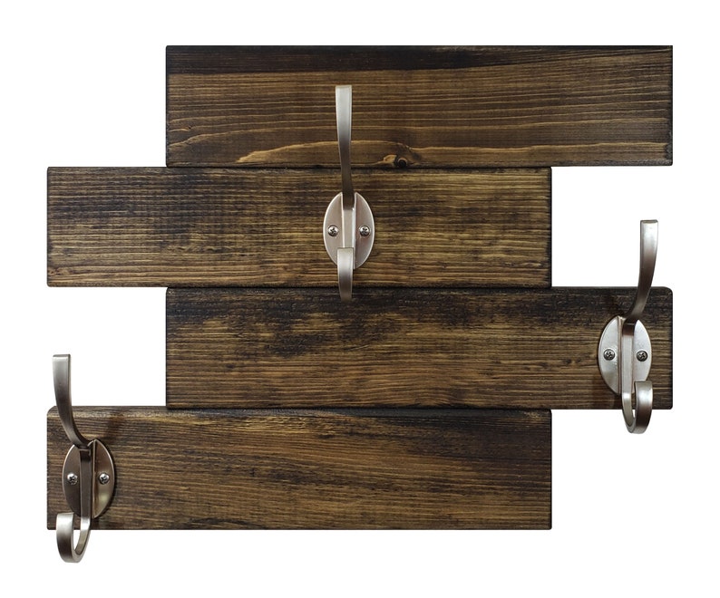Cabin Wall Mounted Coat Rack 20 Stain Colors Entryway - Etsy