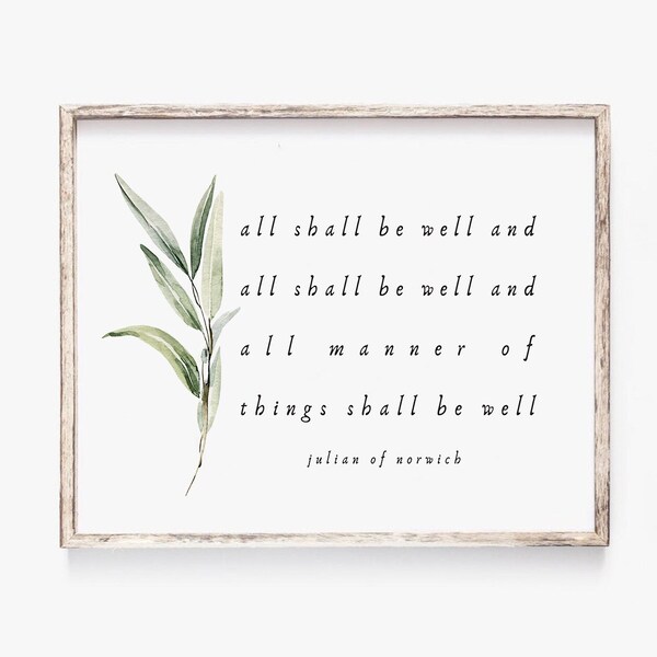 All Shall Be Well - Etsy