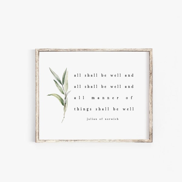 All Shall Be Well - Etsy