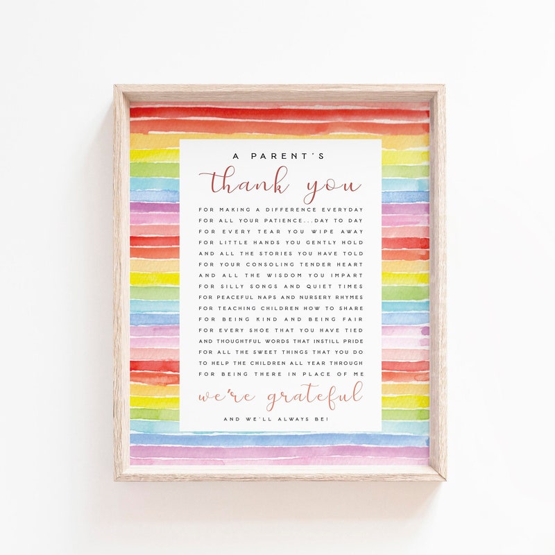Thank You Parents - Etsy