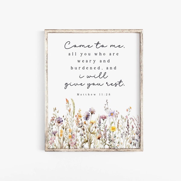 Matthew 11 28 - Etsy