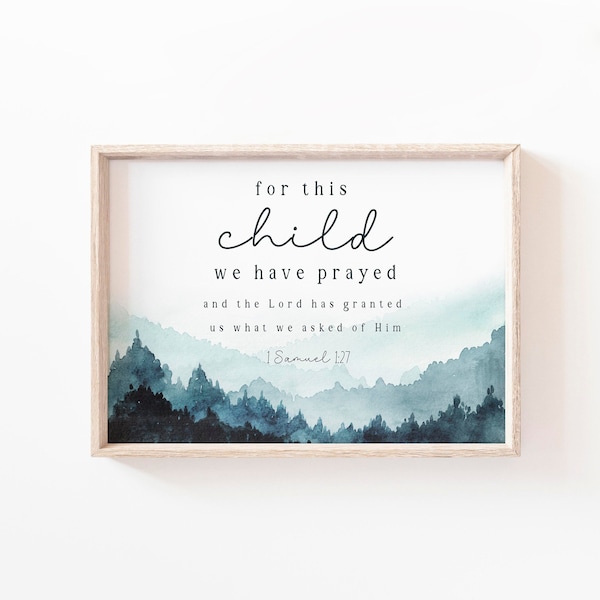 For This Child We Have Prayed - Etsy