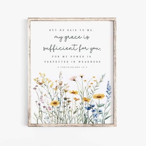 2 Corinthians 12:9 My Grace is Sufficient for You Bible Verse Print ...