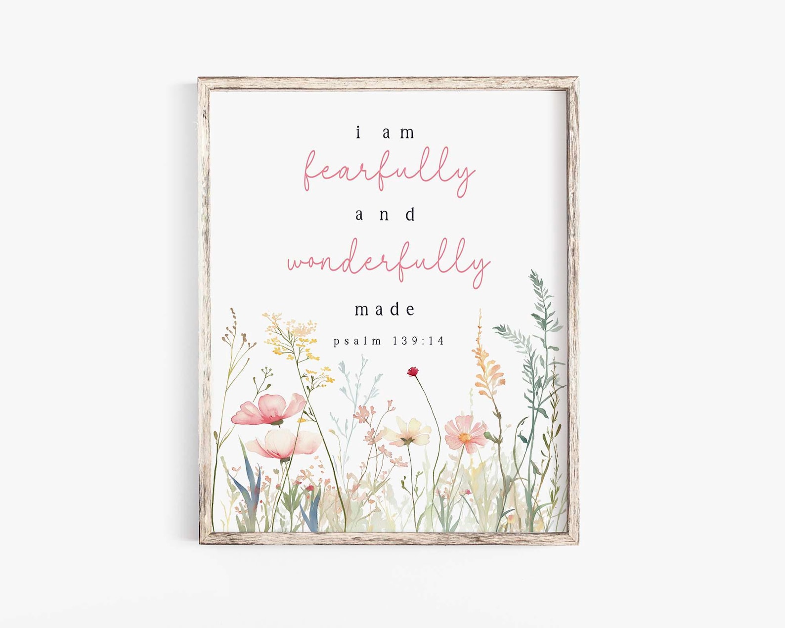 Psalm 139:13 I Am Fearfully and Wonderfully Made Bible Verse Wall Art ...
